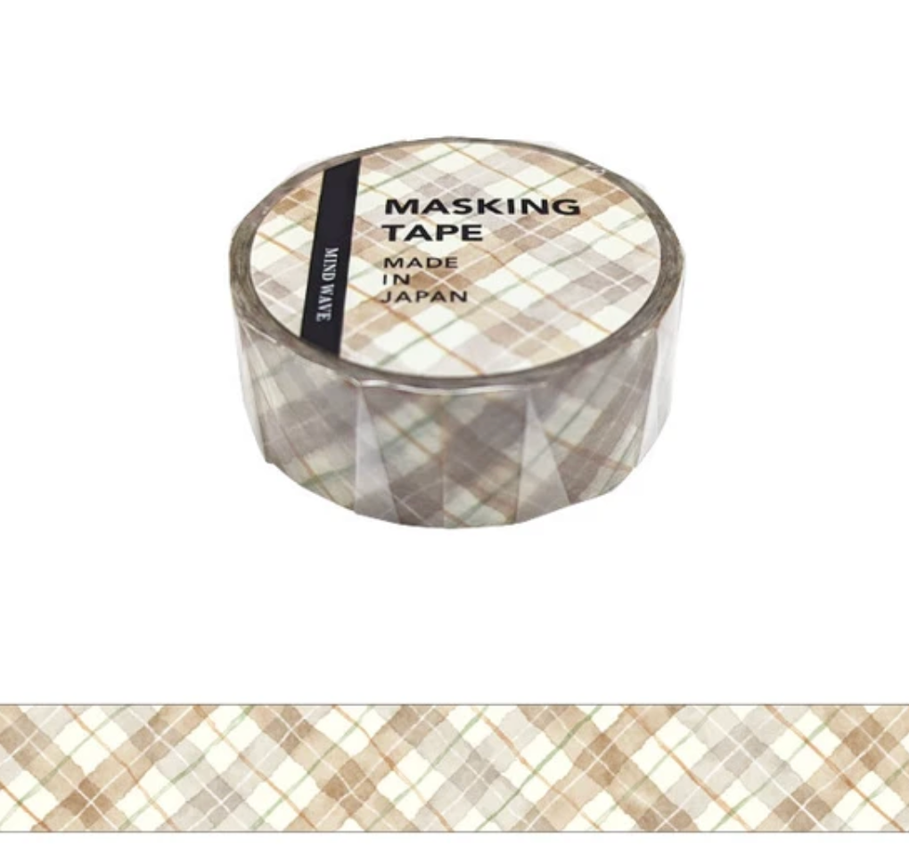 Check Washi Tape #4 (Brown) – The Cozy Journal