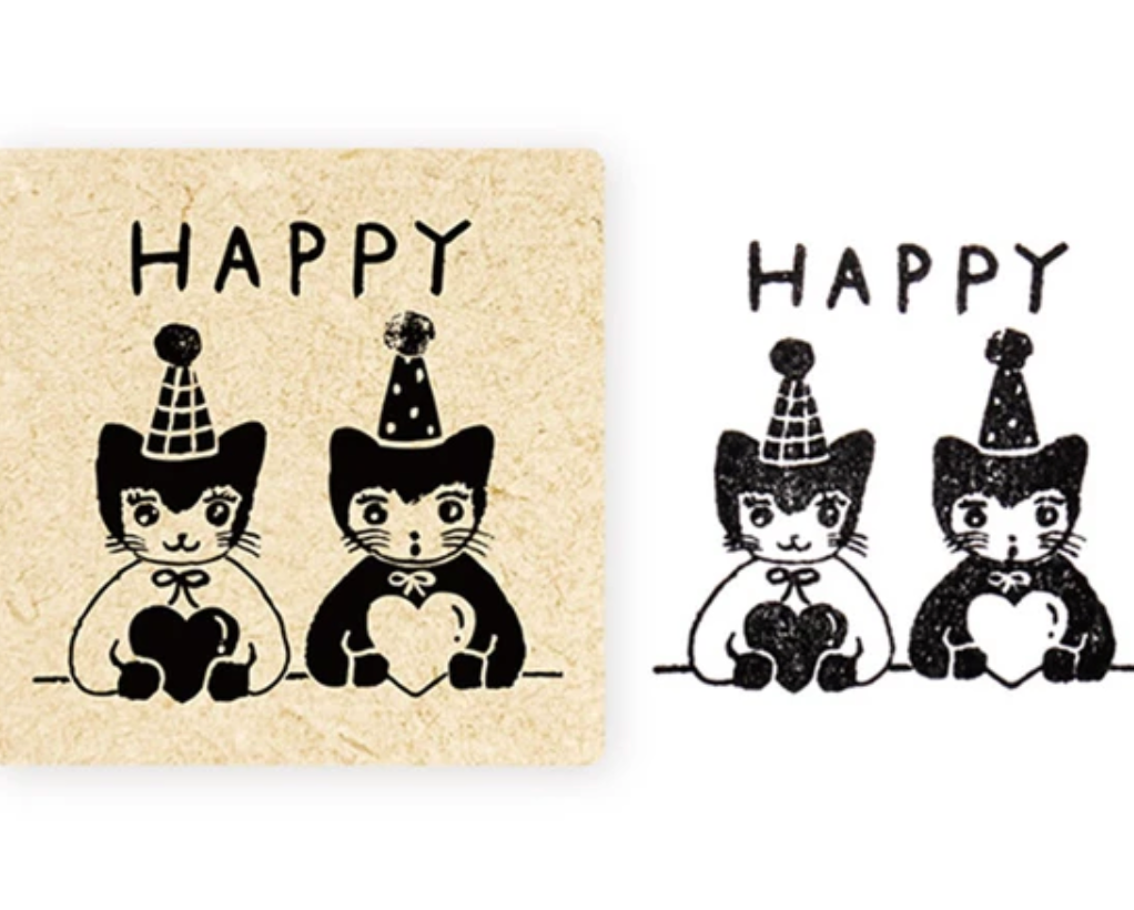 Stamp Aiko Fukawa HAPPY – The Cozy Journal